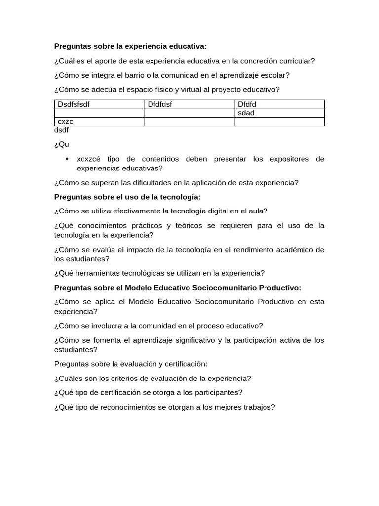 Preguntaa Educa Innova | PDF