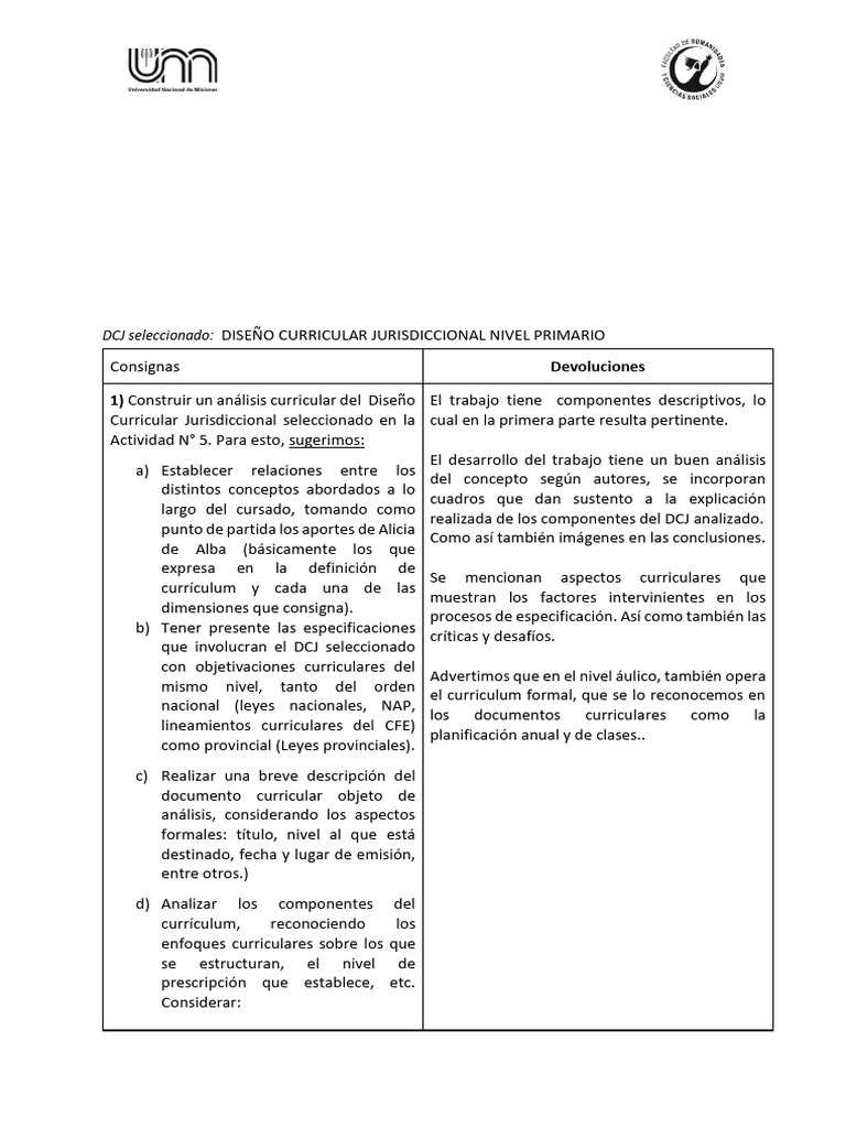 G14 Devolución Barboza, Britez, Ferrari, López, Gallardo, Quevedo | PDF | Plan de estudios ...