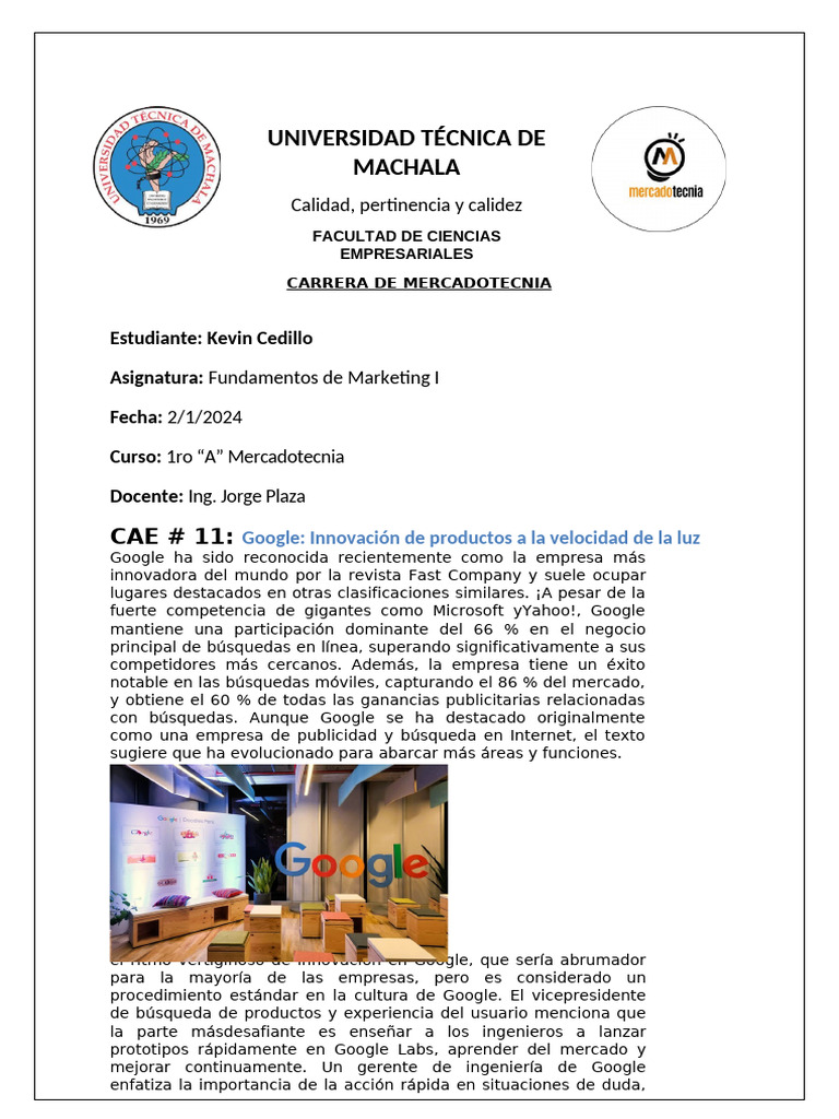 Cae 11 Grupal Marketing | PDF