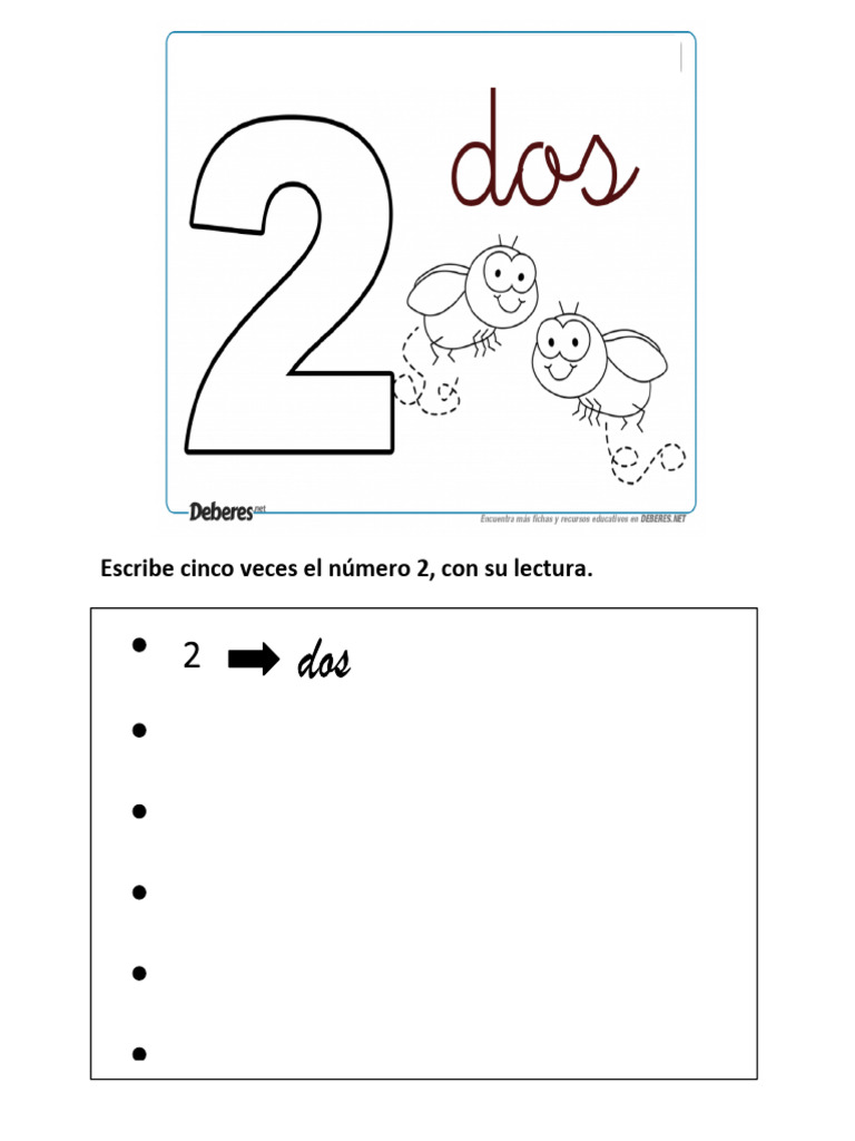 Aprendemos El Número 2 | PDF