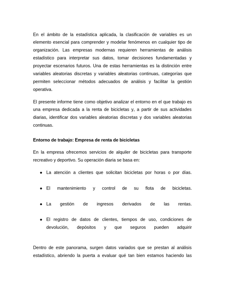 Tarea - Variables Aleatorias Discretas, y Continuas | PDF | Estadísticas | Datos