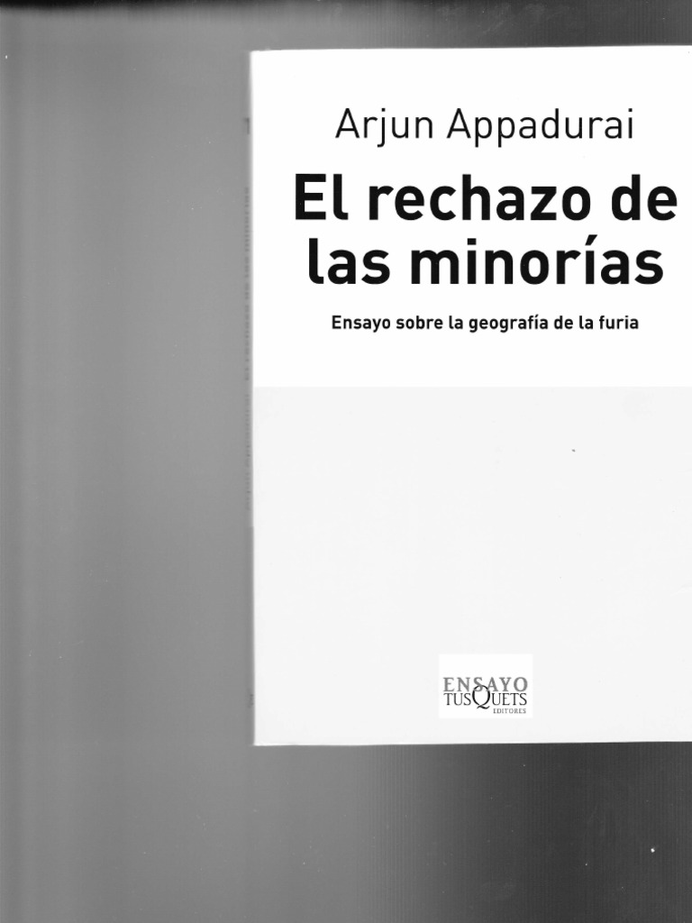 El Rechazo de Las Minorias: Ensayo Sobre La Geografia de La Furia | PDF