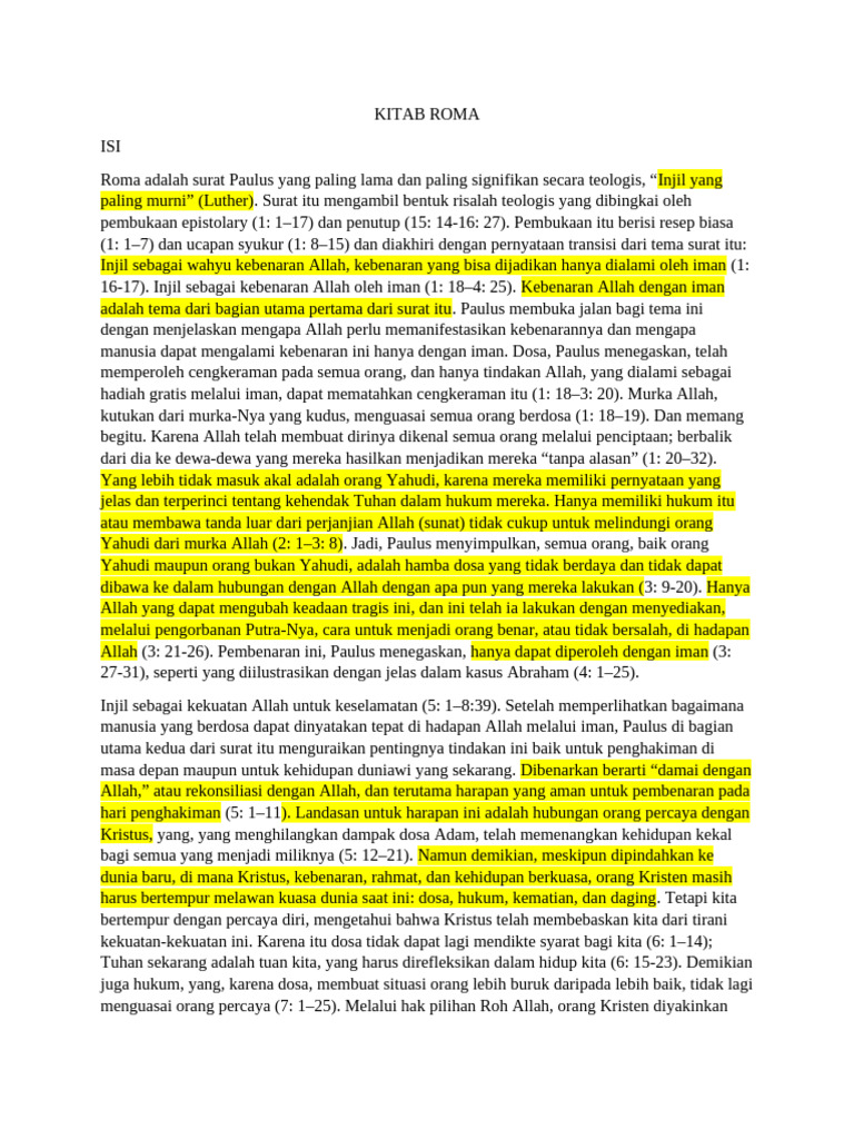 Kitab Roma Pdf