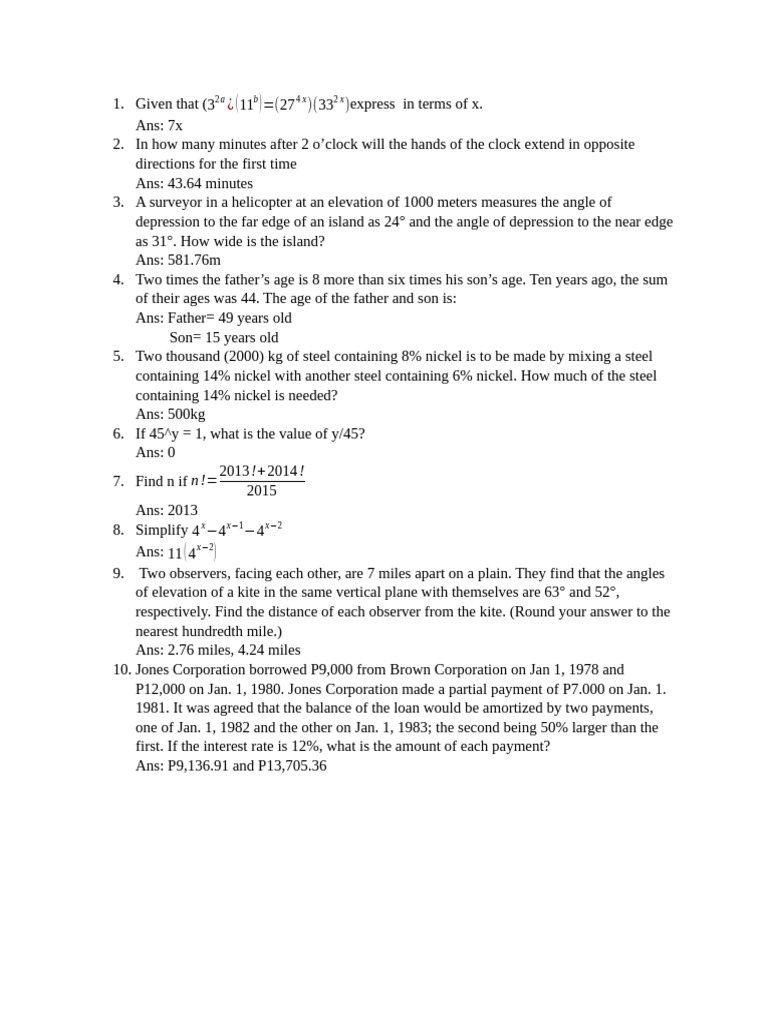 Maths Problem Solving Techniques | PDF
