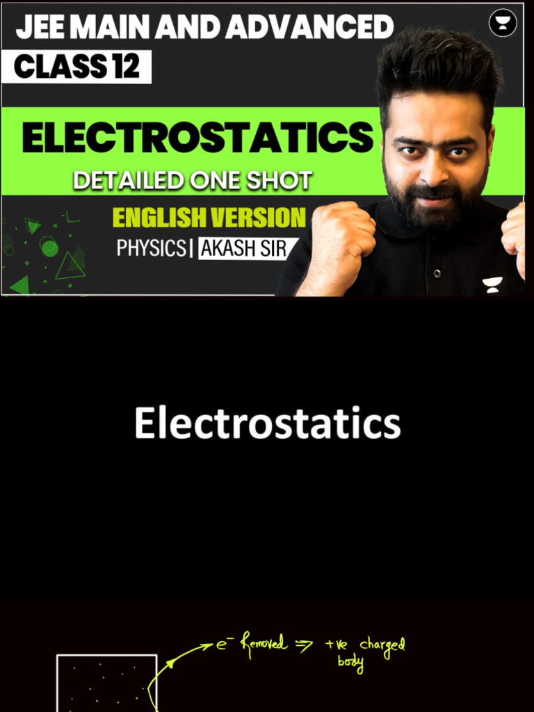 Electrostatics Class 12 One Shot | PDF