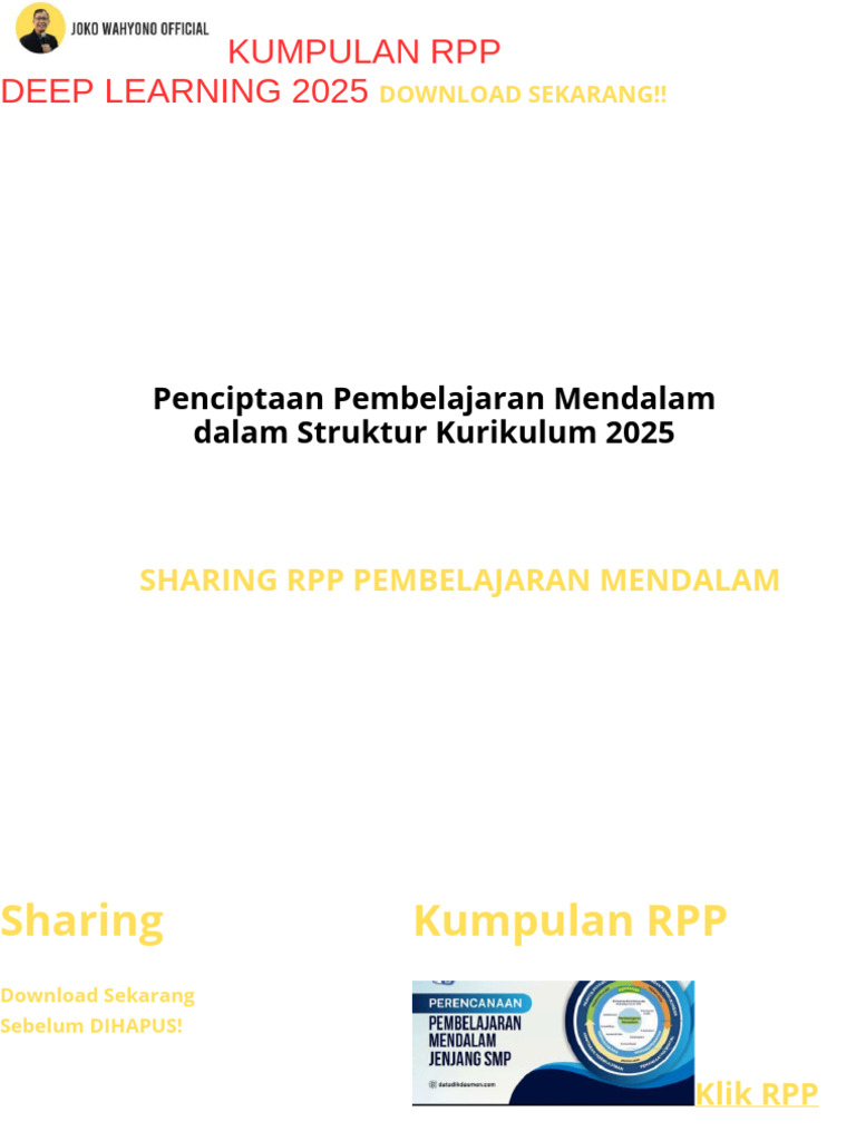 Kumpulan RPP Deep Learning | PDF