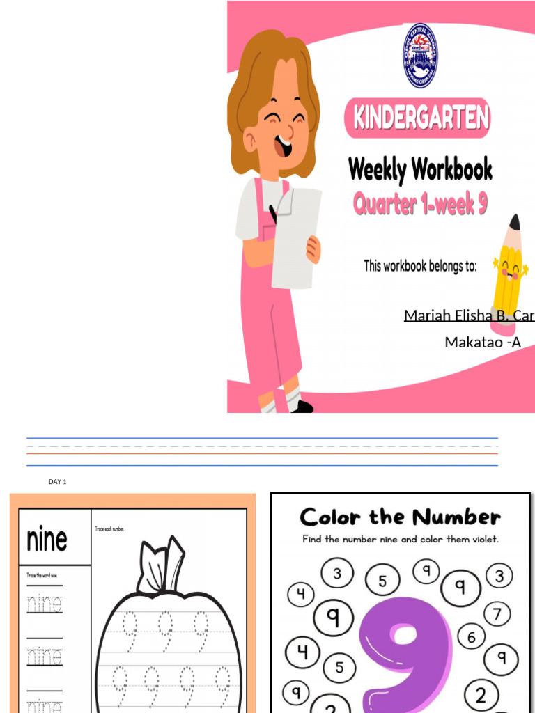Workbook Kindergarten | PDF