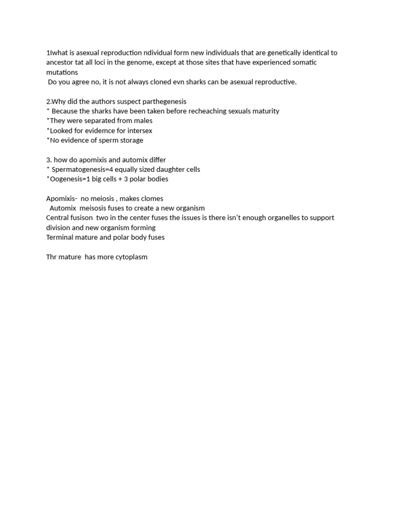 Asexual Reproduction: Insights and Mechanisms | PDF