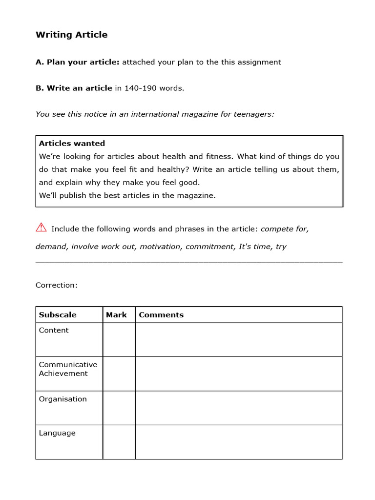 Writing Article 2nd Part | PDF