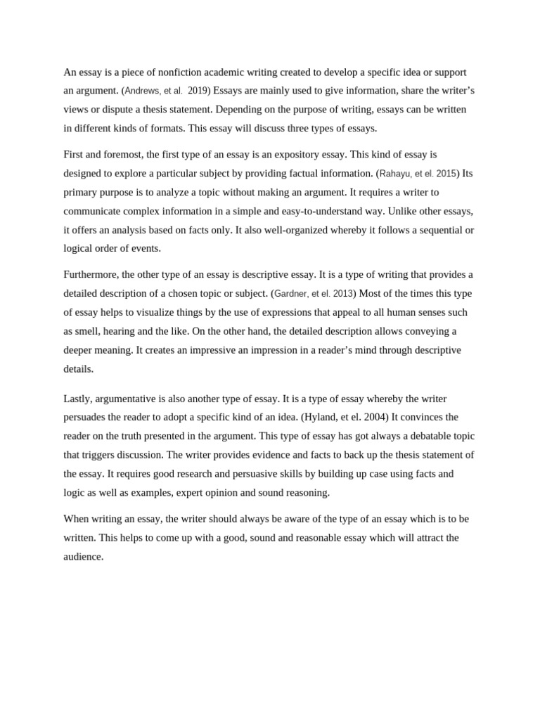 Academic Writing Essay. | PDF | Essays | Human Communication