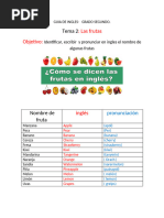 Nombres de Las Frutas en Espanol Imprimible | PDF