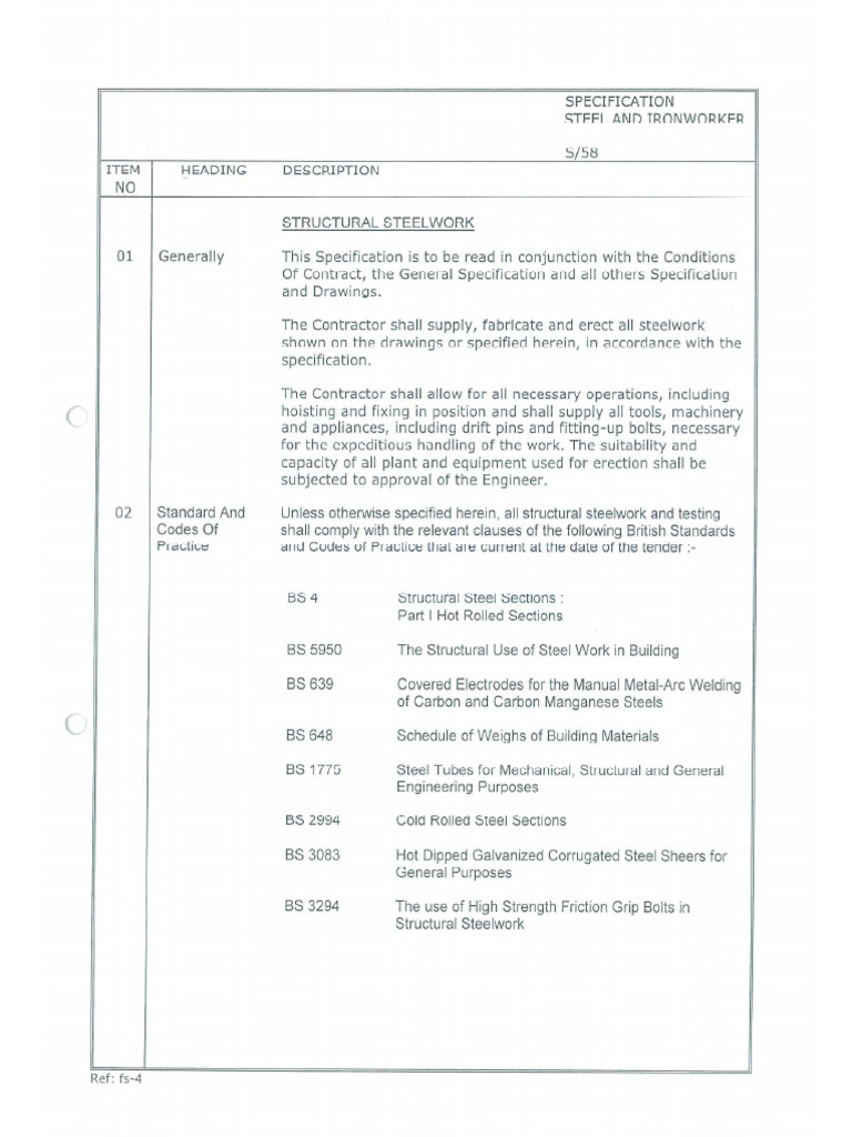 Specification - Steel Structural | PDF