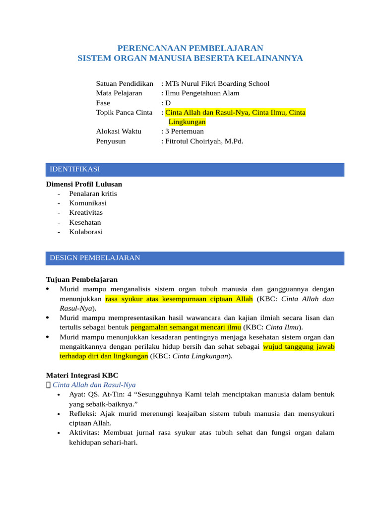 Perencanaan Pm Kbc | PDF