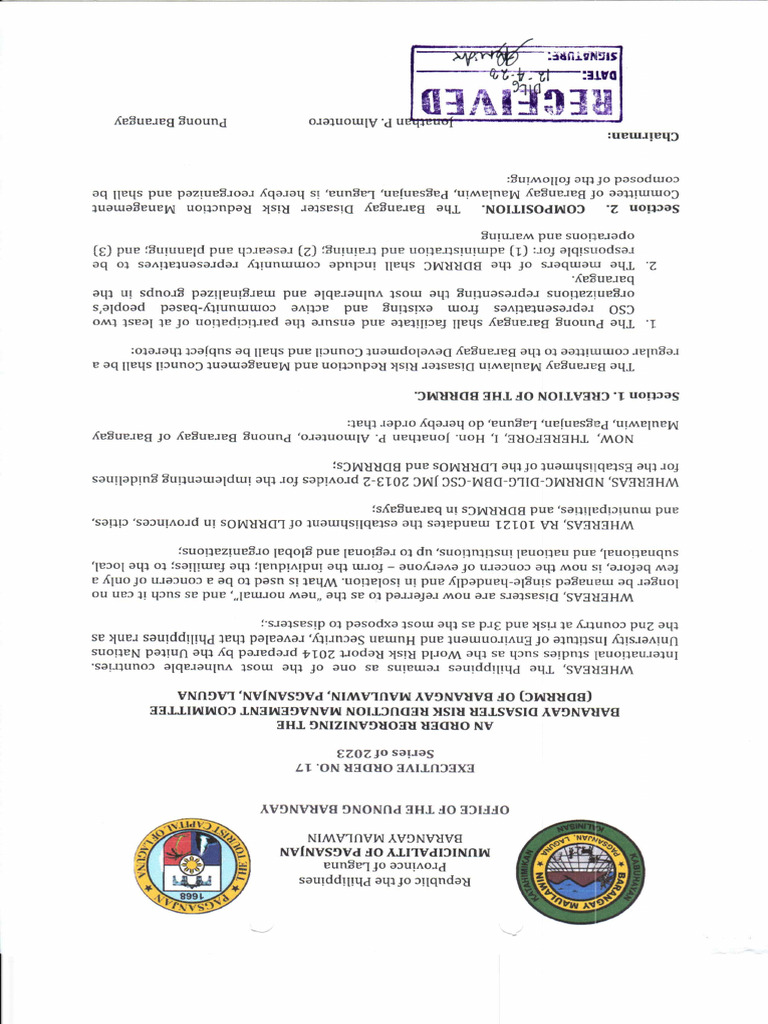 BDRRMC Eo | PDF