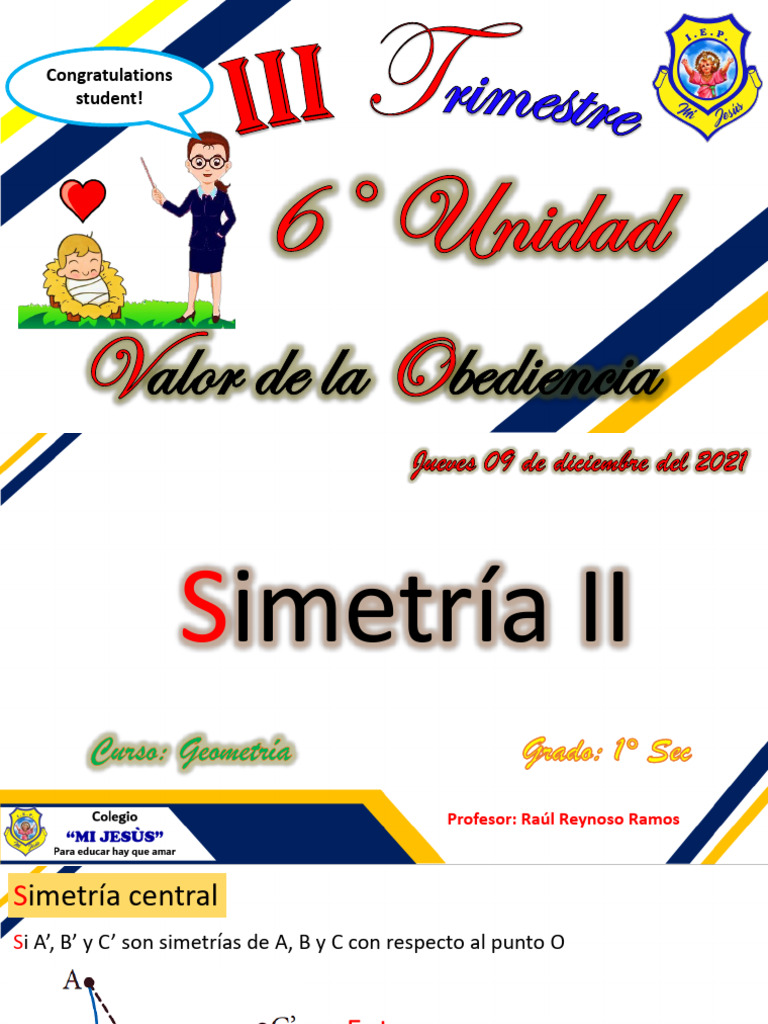Simetría en Geometría: Conceptos Clave | PDF