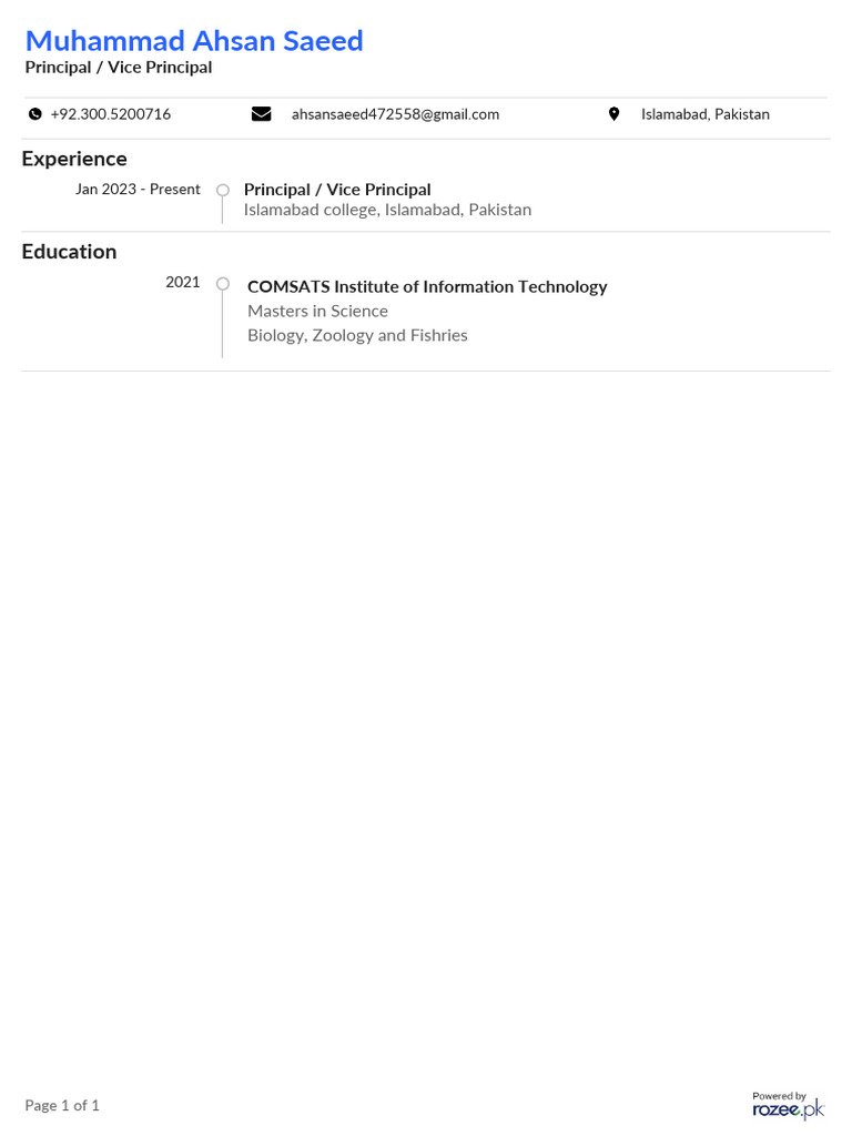 Muhammad CV | PDF