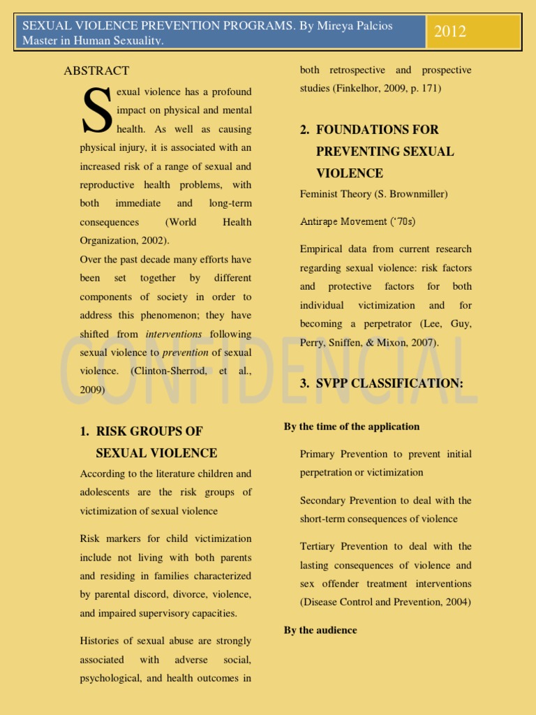 Sexual Violence Prevention Programs | PDF | Sexual Violence | Violence