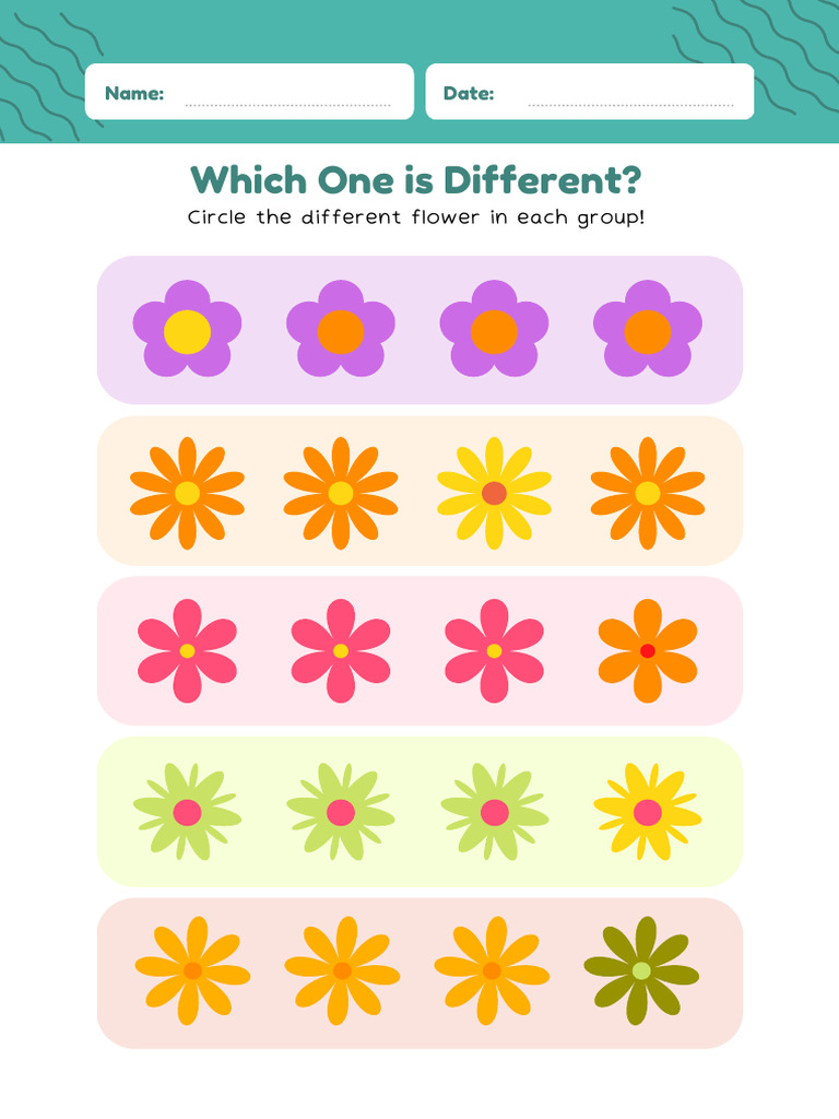 Printable Object Classifying Worksheet in Colorful Simple Illustrative ...