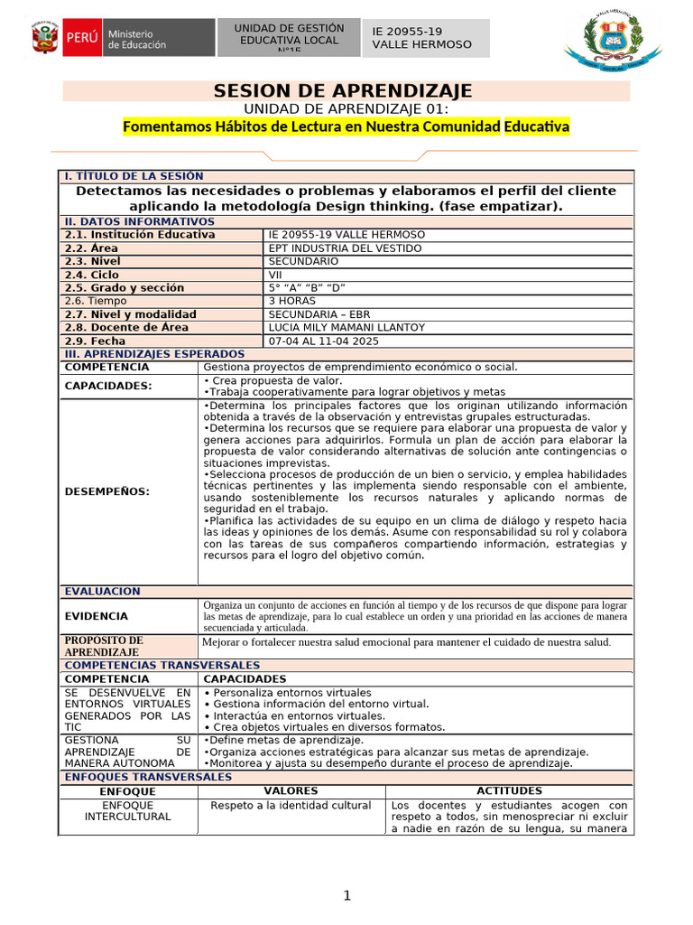 Design Thinking. Fase Empatizar | PDF | Aprendizaje | Enseñando