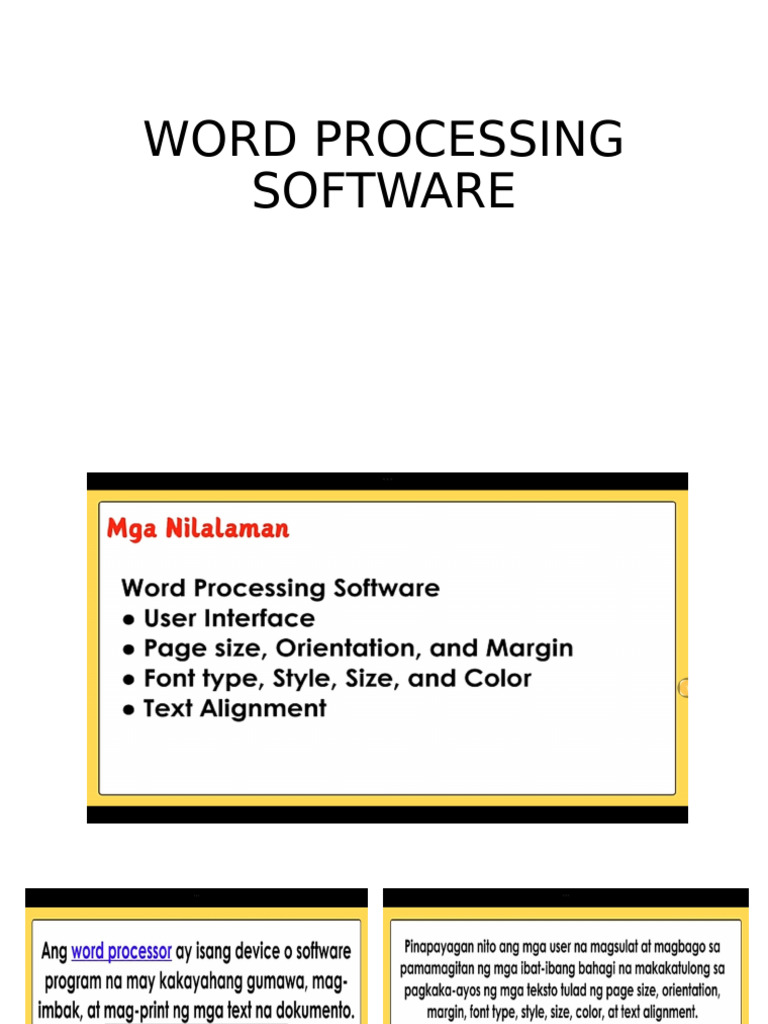 Word Processing Software | PDF