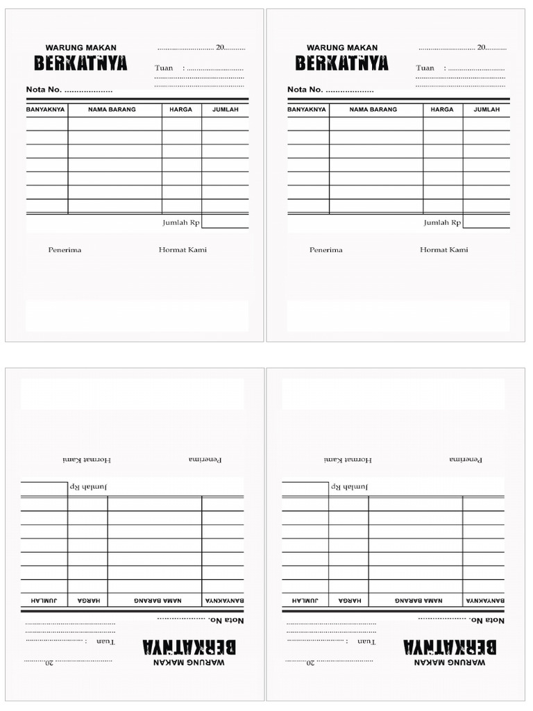 Nota RM BerkatNya | PDF