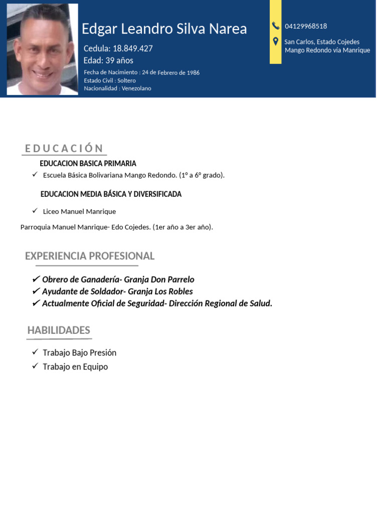 Curriculum Edgar | PDF