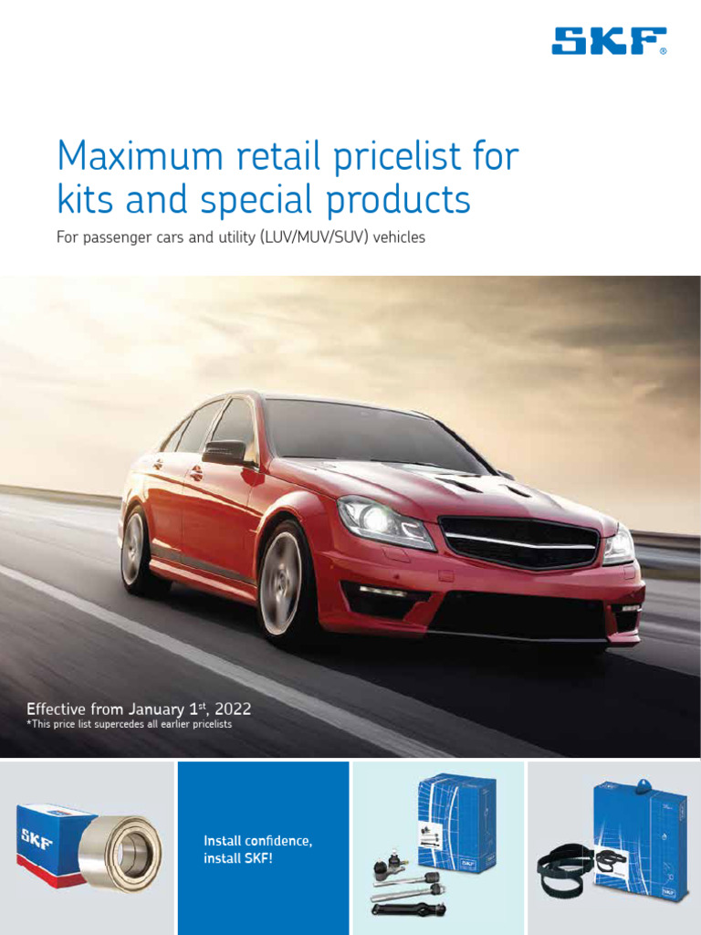 SKF Price List for Vehicle Kits 2022 | PDF | Steering | Motor Vehicle