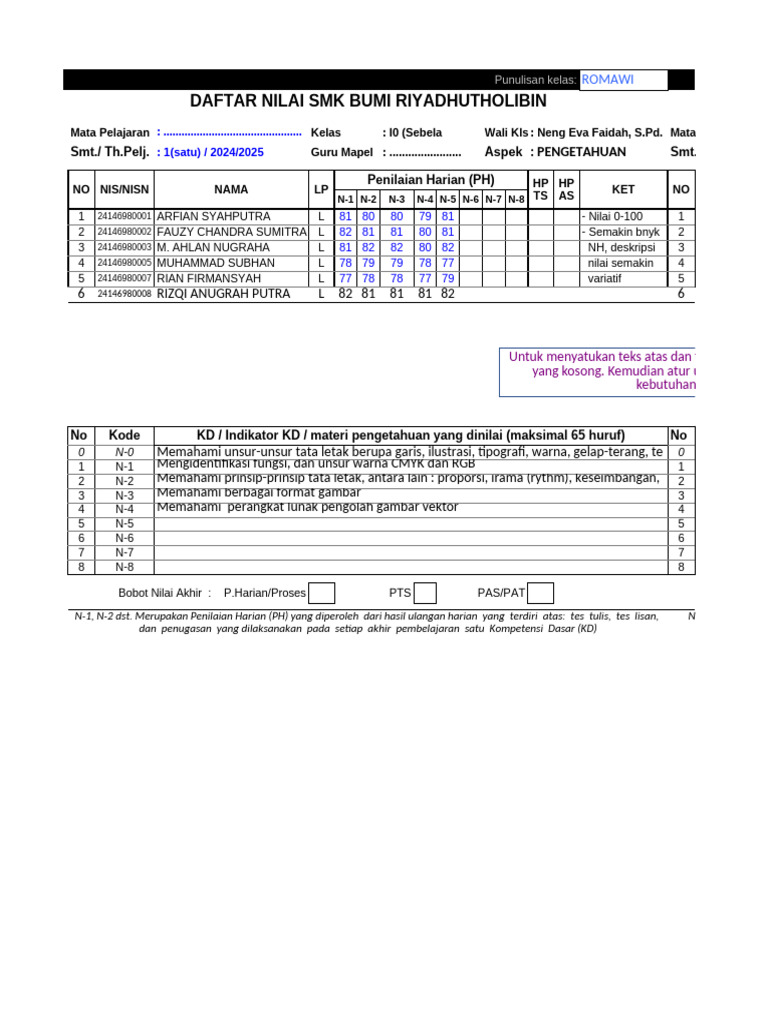 Kls 10 Templat Mapel Desain Grafis | PDF