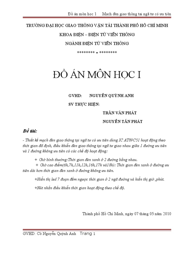 Mach Den Giao Thong | PDF