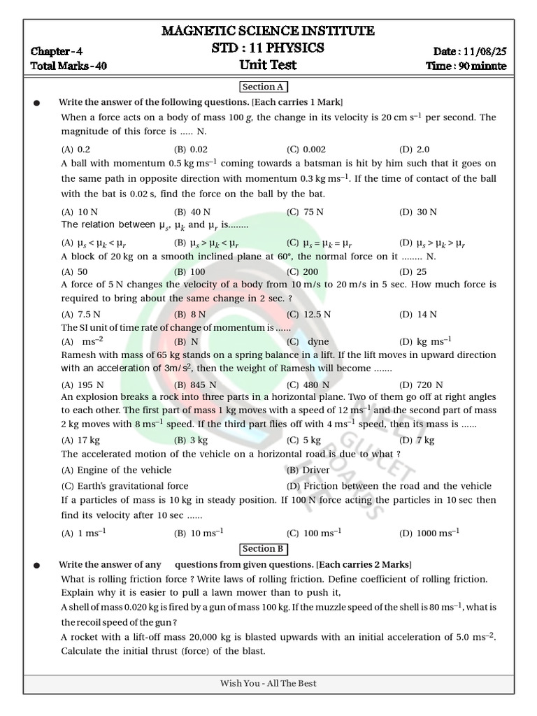 Maths Practice Book | PDF | Force | Mass