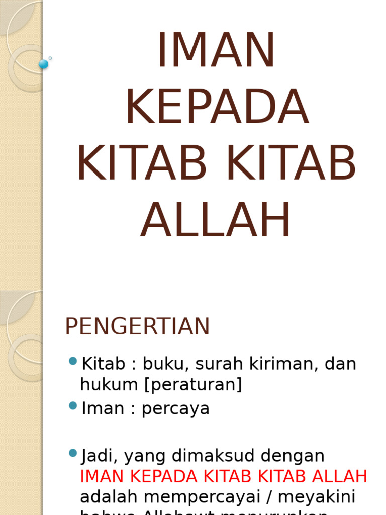 Iman kepada Kitab-Kitab Allah | PDF