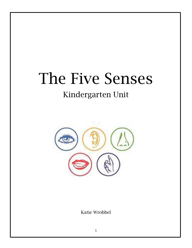 Five Senses Curriculum for Kindergarten | PDF | Curriculum | Lesson Plan