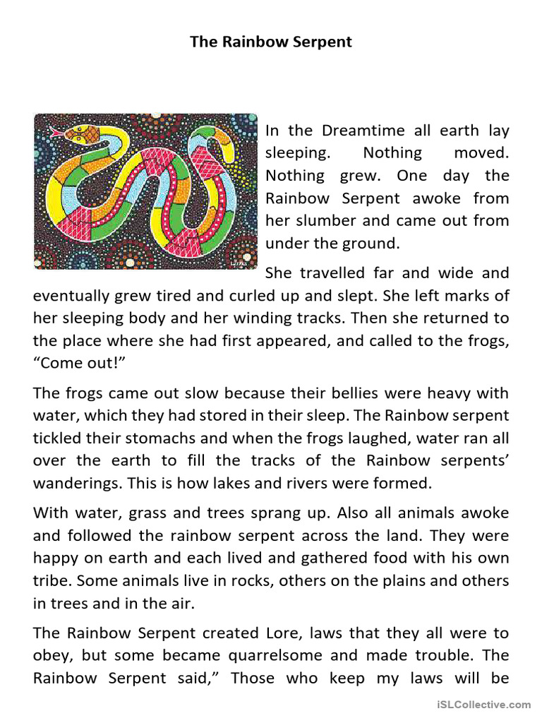 Think Tales - The Rainbow Serpent | PDF