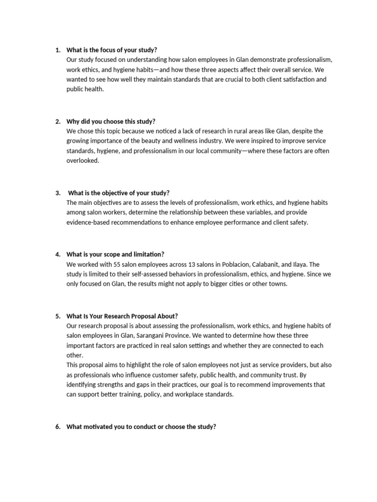 Possible Question During Proposal Defense | PDF | Sampling (Statistics ...