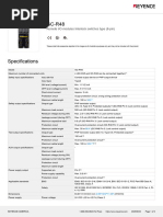 Keyence SR-LR1 Data Sheet Overview | PDF