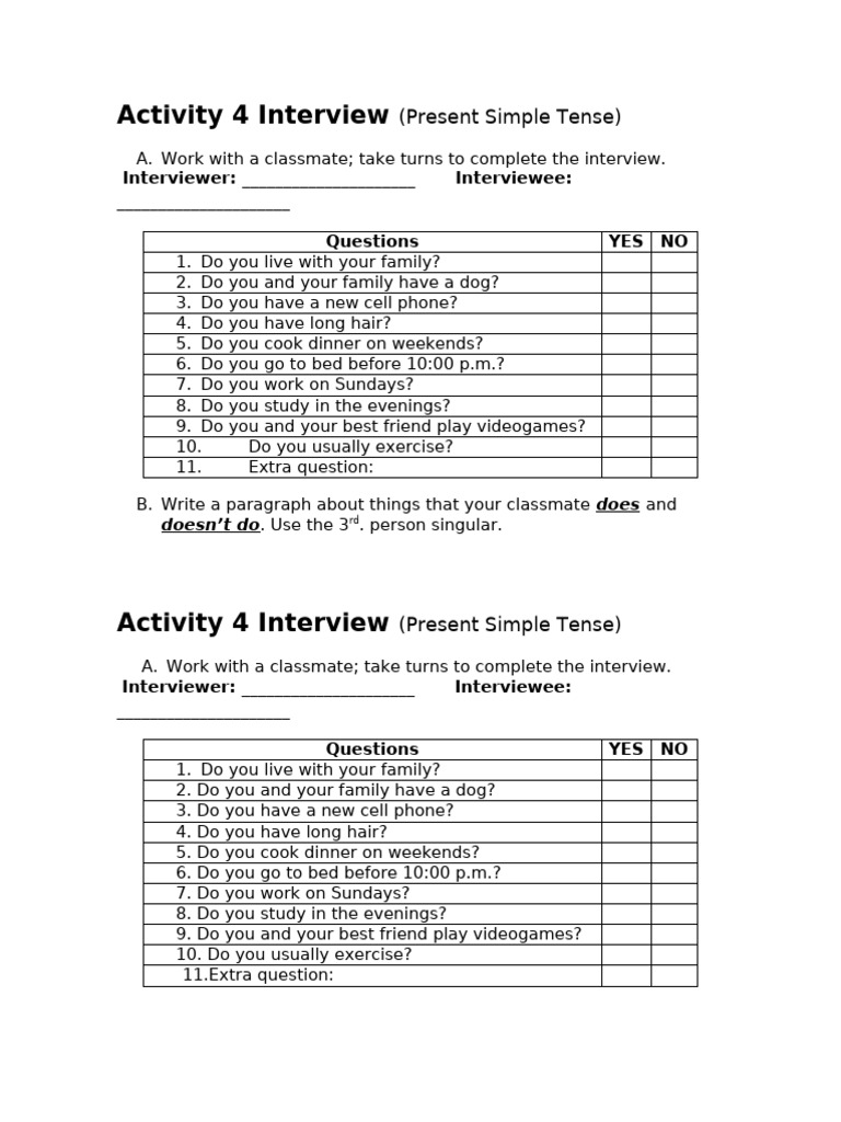 Activity 4 Interview | PDF
