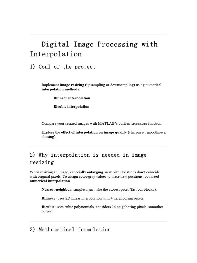Digital Image Processing | PDF | Interpolation | Numerical Analysis