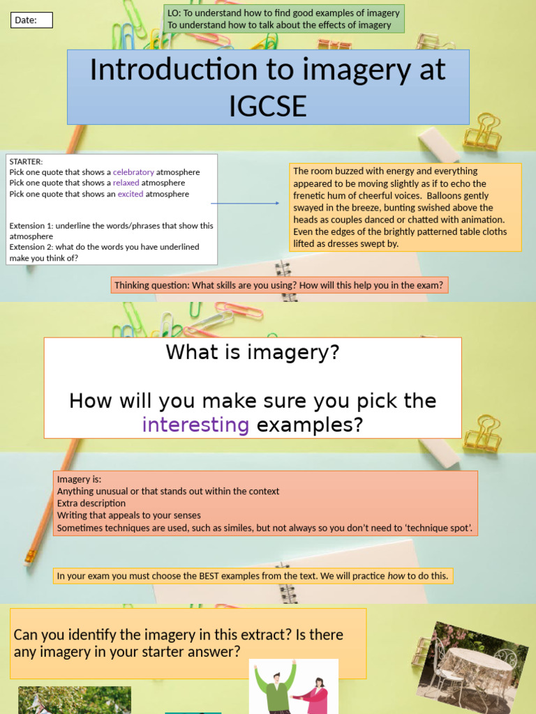 Imagery Question CIE | PDF | Question | Reading Comprehension