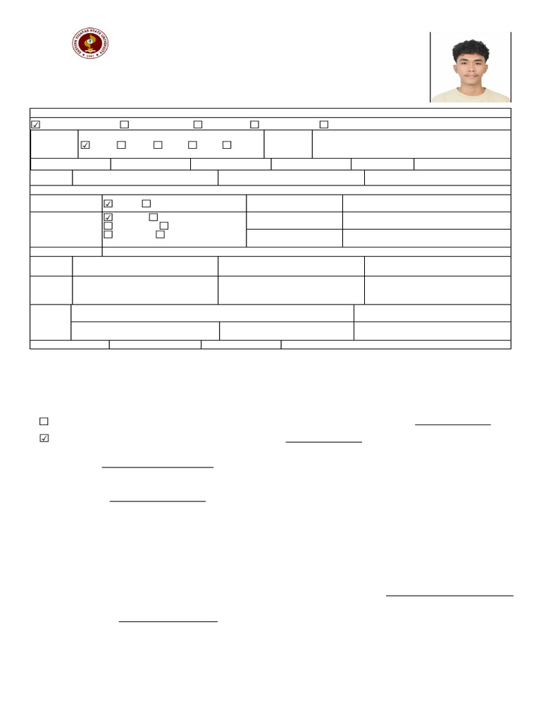 Free Education Form For 2024-05003 SEM 1 SY 2024-2025 | PDF ...