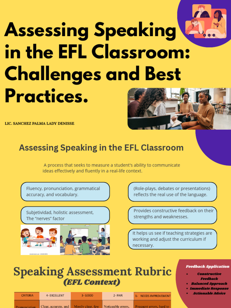 EFL Speaking Assessment Strategies | PDF | Educational Assessment | Fluency