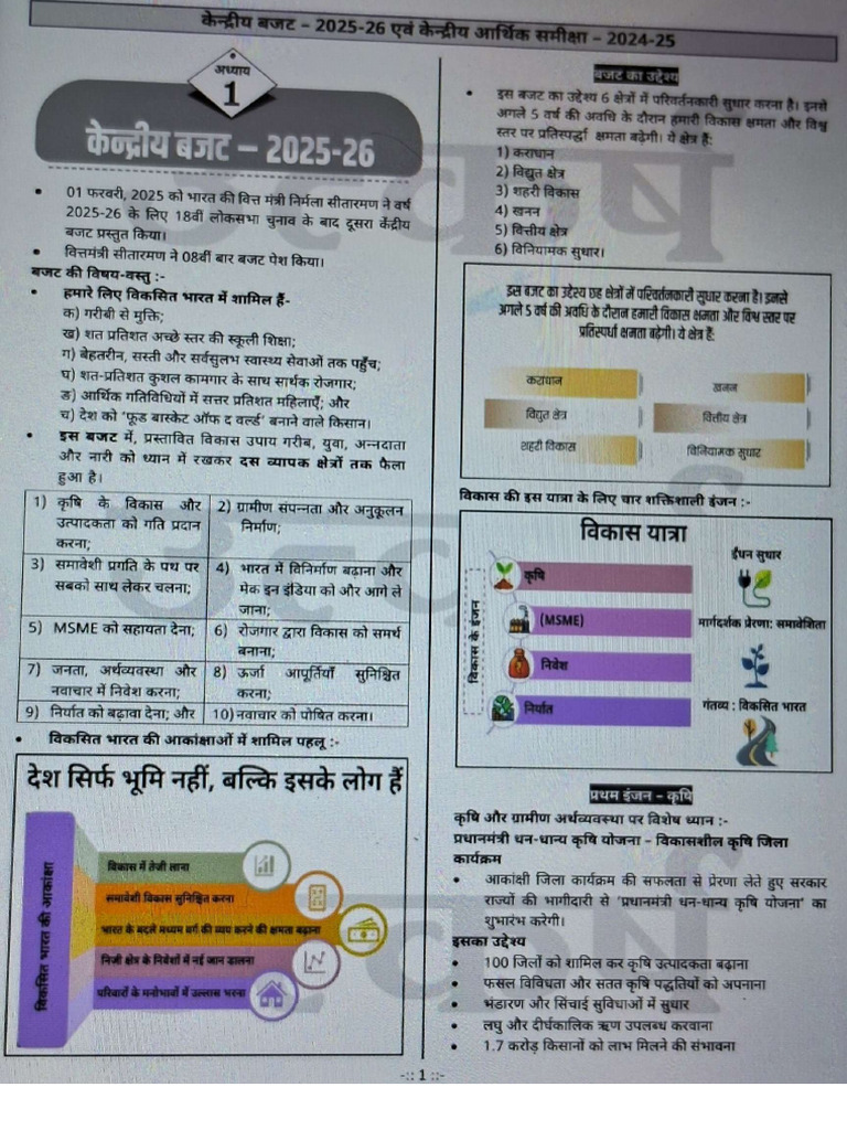 Central Budget 2024-25 | PDF