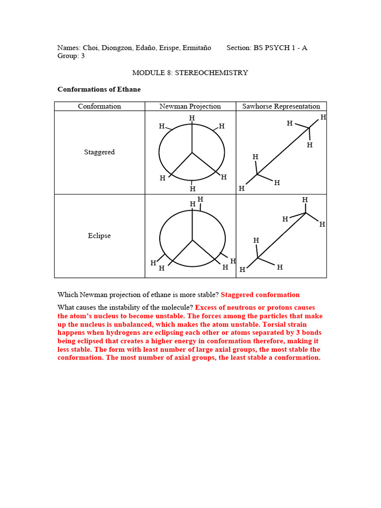 Bs Psych 1 A Module 8 Lab Report | PDF | Stereochemistry | Chemistry
