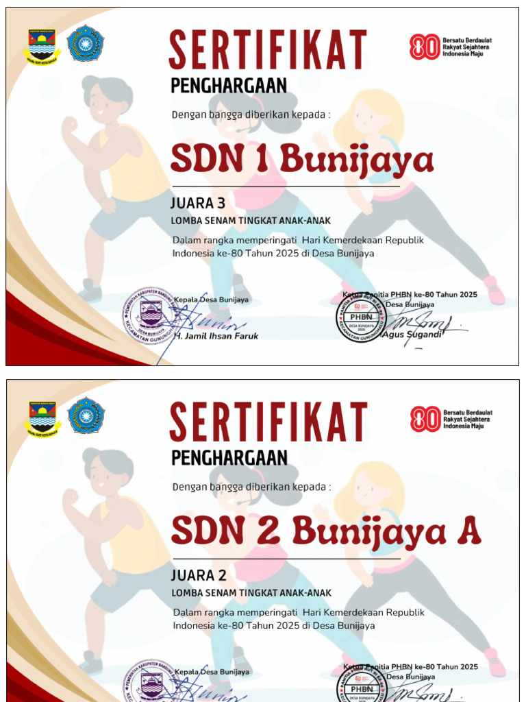 Format Piagam | PDF