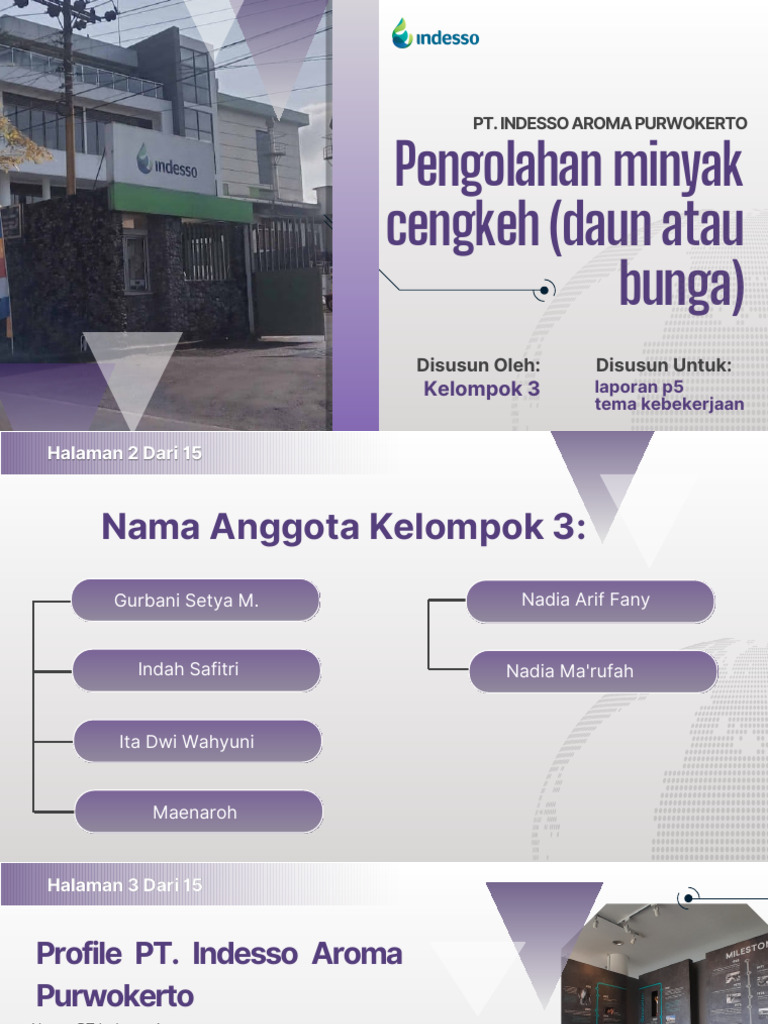 Proses Pengolahan Minyak Cengkeh Indesso | PDF