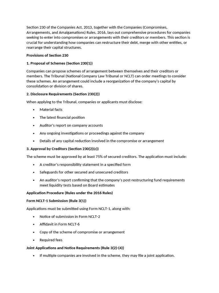 Unit 18 - Section 230 of The Companies Act | PDF | Private Law ...