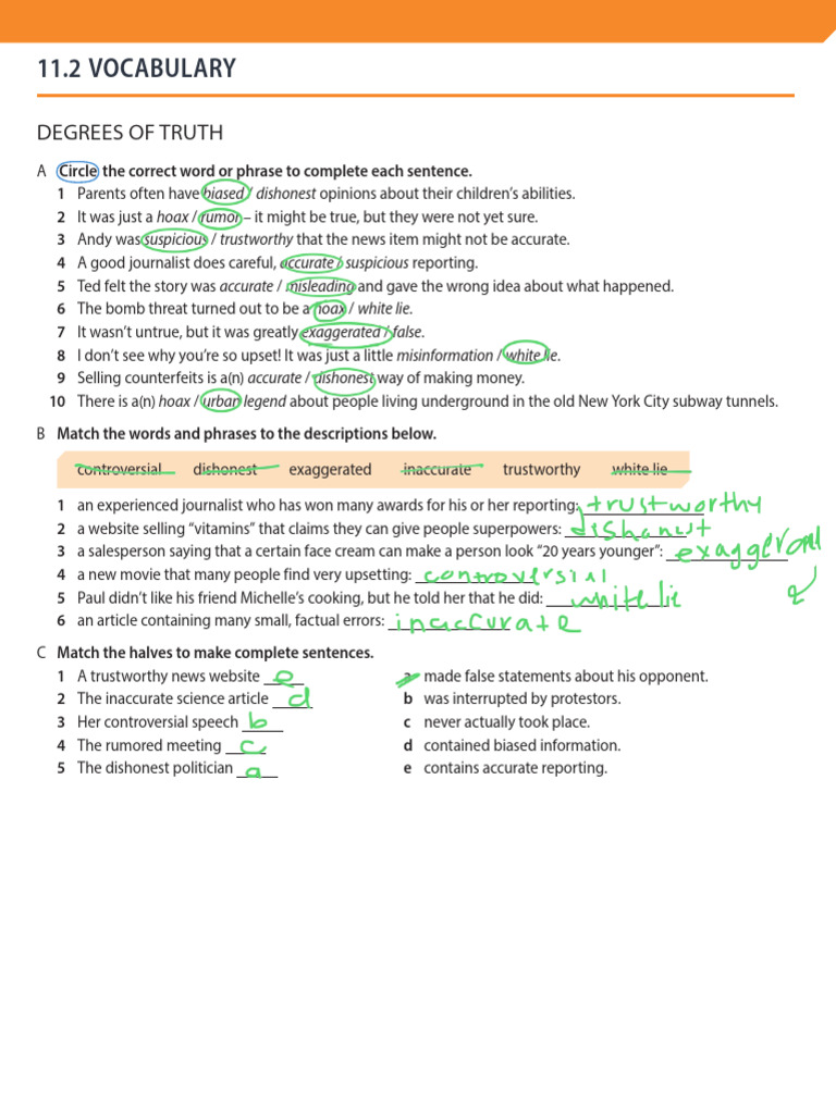 BUS Program Evolve 5 Lesson Plan 11 Handout 2 | PDF