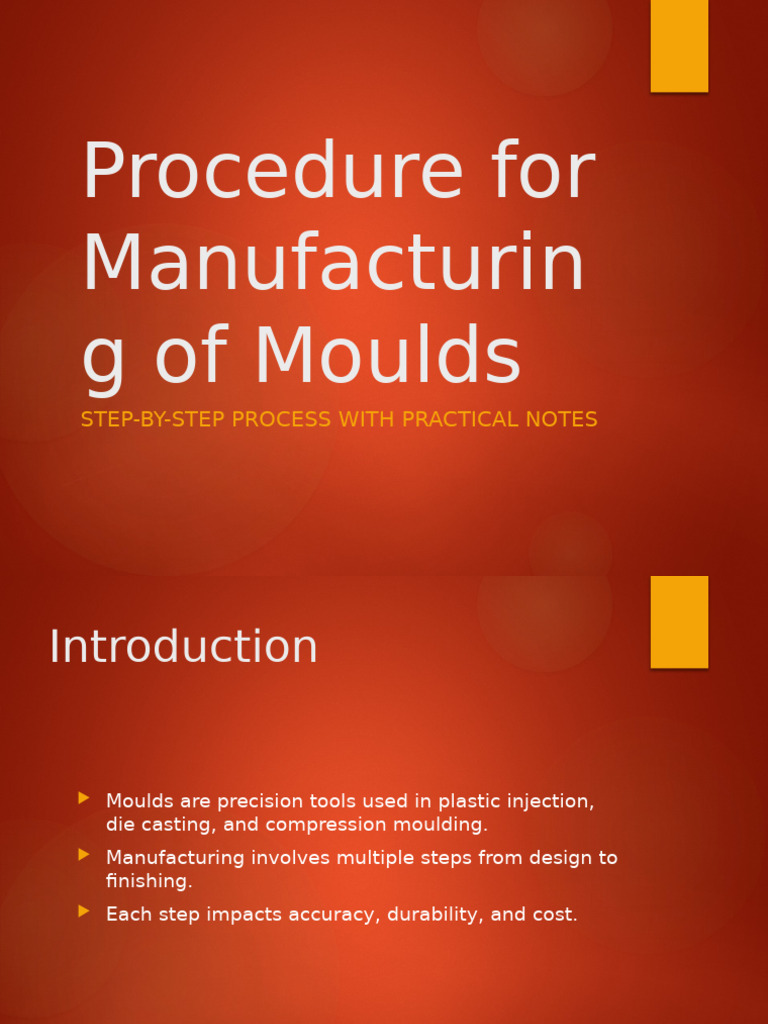 Mould Manufacturing Process Guide | PDF | Industrial Processes | Crafts