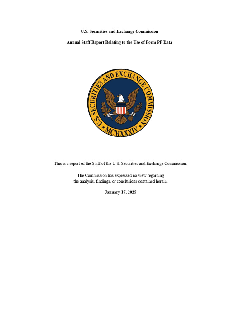 SEC Annual Report on Form PF Data | PDF | Hedge Fund | U.S. Securities ...