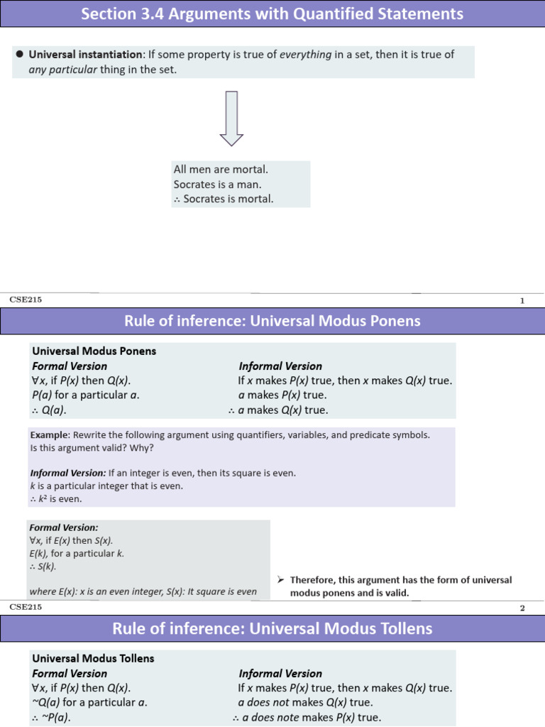 Sec3.4 Arguments With Quantified Statements | PDF | Argument ...