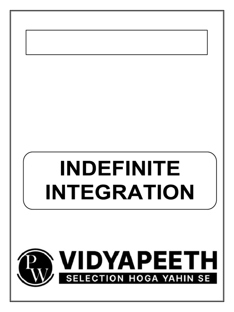 Indefinite Integration Class 12 DPP | PDF | Trigonometric Functions | Calculus